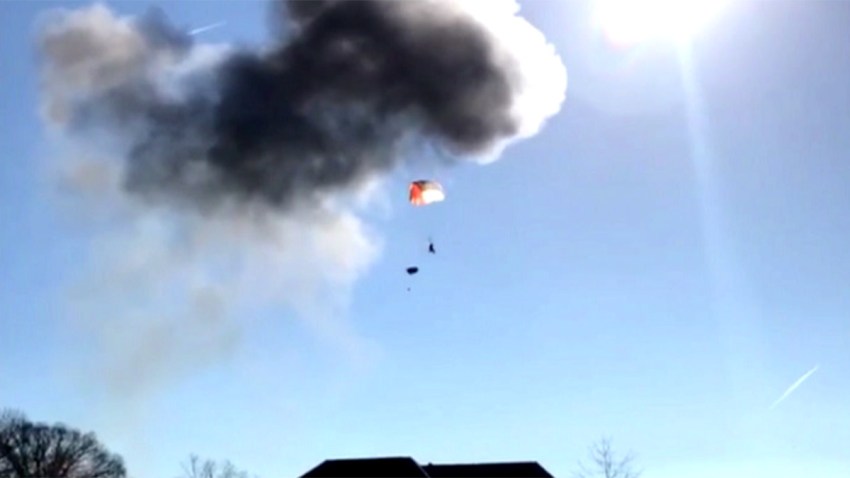 F-16 Jet Crashes Near Joint Base Andrews; Pilot Parachutes to Safety ...