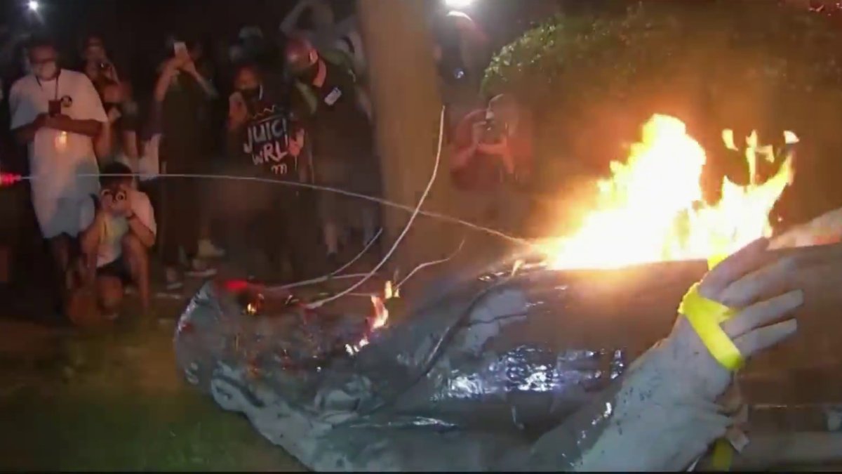 Albert Pike Statue Brought Down in DC – NBC4 Washington