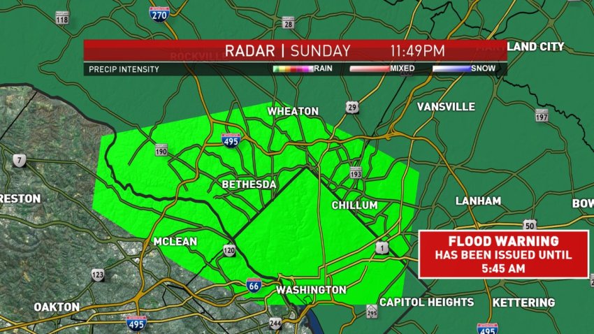 Flood Warning for DC, Parts of Md., Va. – NBC4 Washington