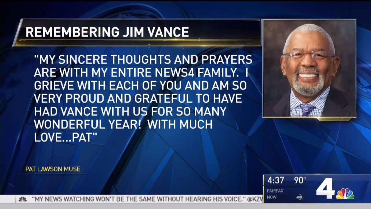Pat Lawson Muse: So Proud, Grateful to Have Had Vance With Us – NBC4 ...