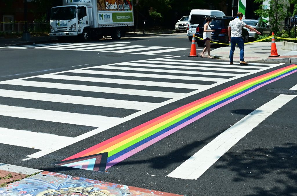 Colors of LGBT, Transgender Flags Adorn DC Crosswalks for 50th Pride ...