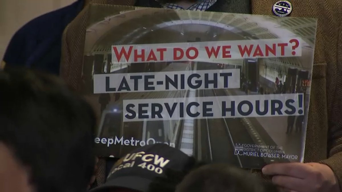 DC Mayor Calls for Later Metro Closures – NBC4 Washington