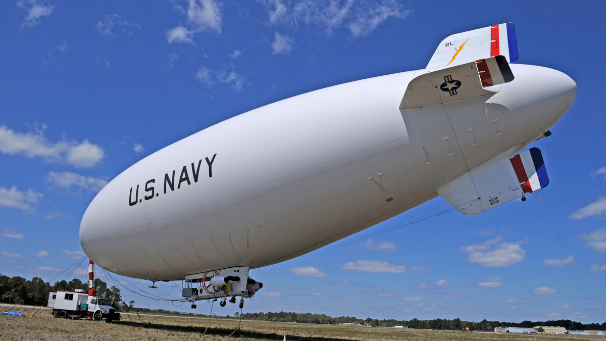 Navy Blimp Hovering Over Northern Virginia, Maryland to Map Region ...