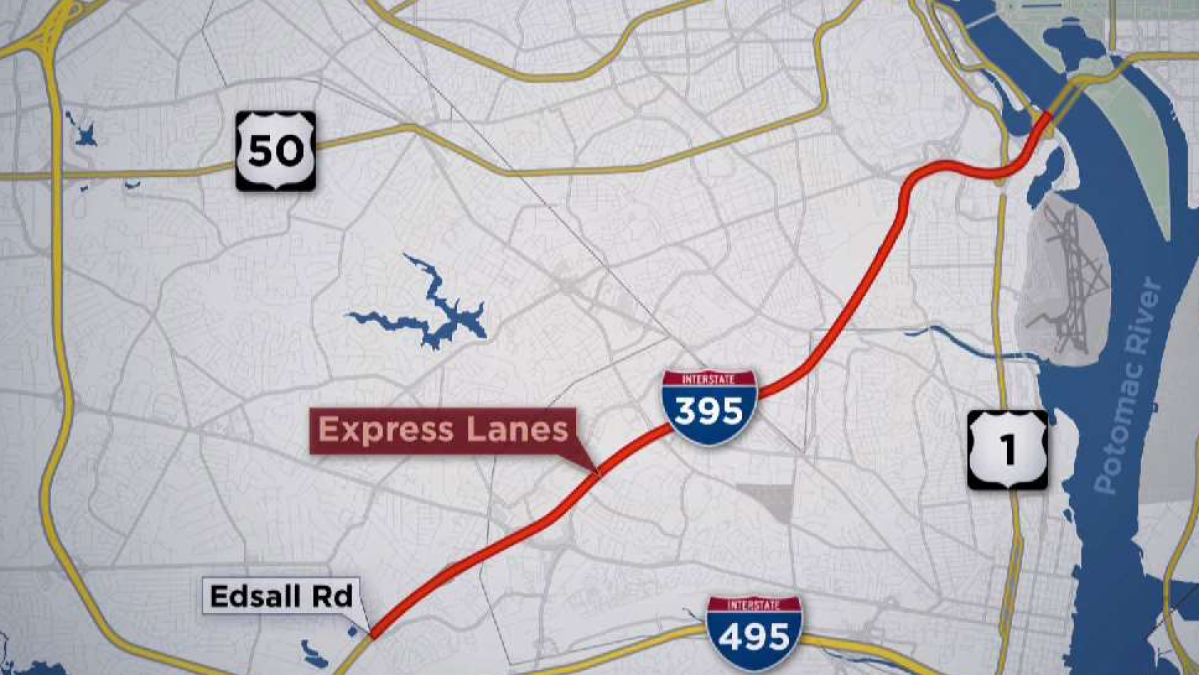 I-395 Express Lanes to Close for 10 Consecutive Weekends – NBC4 Washington