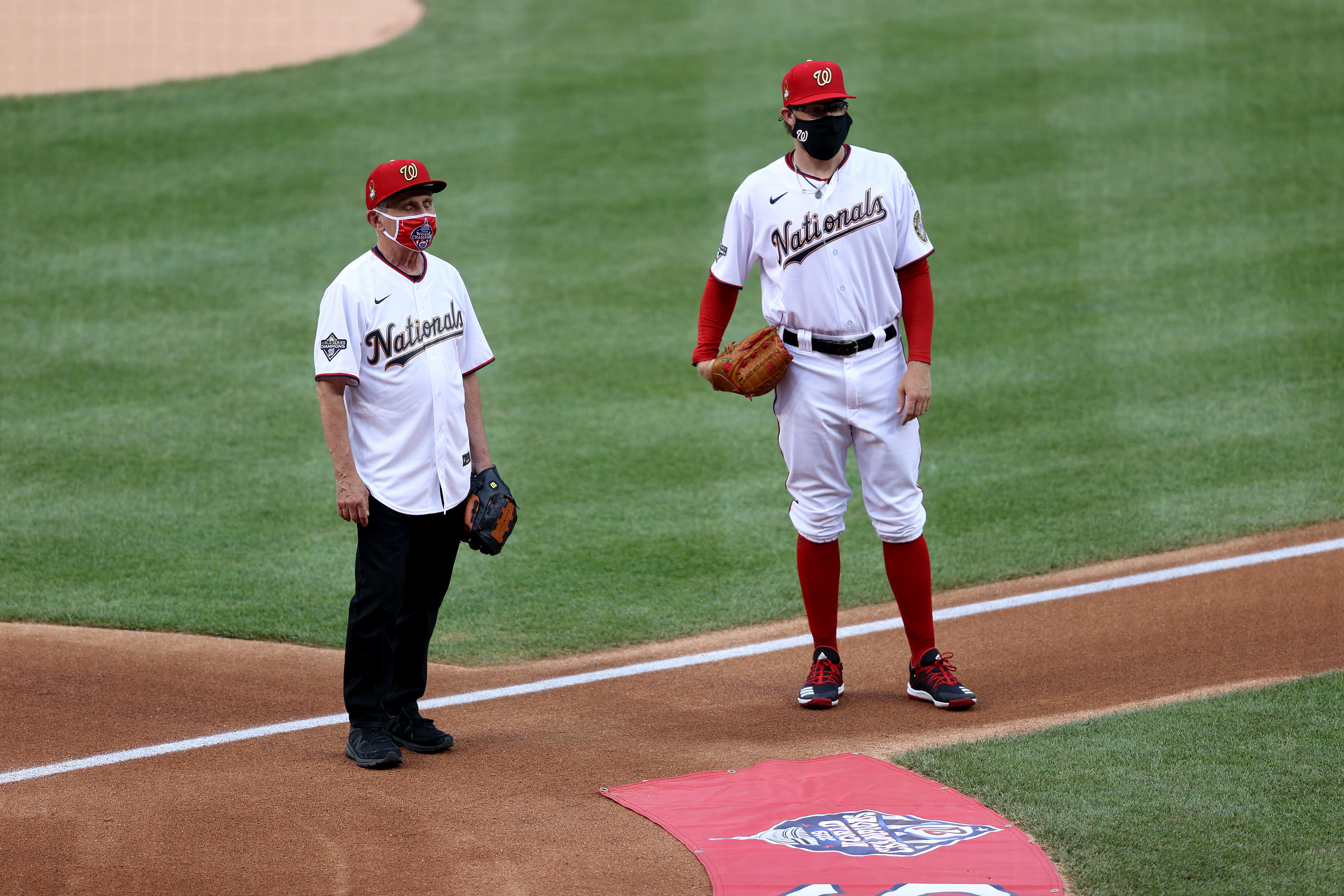 Dr. Anthony Fauci Throws Out First Pitch on Nationals’ Opening Day ...