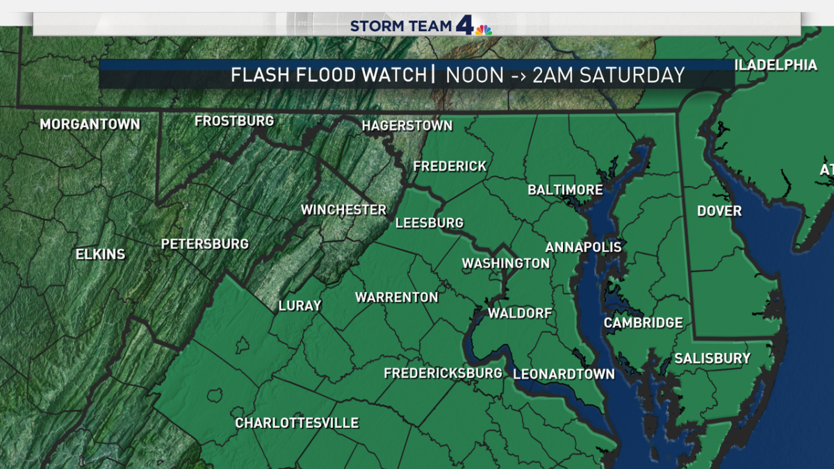 Slow-Moving Storms May Cause Flash Floods in DC Area – NBC4 Washington
