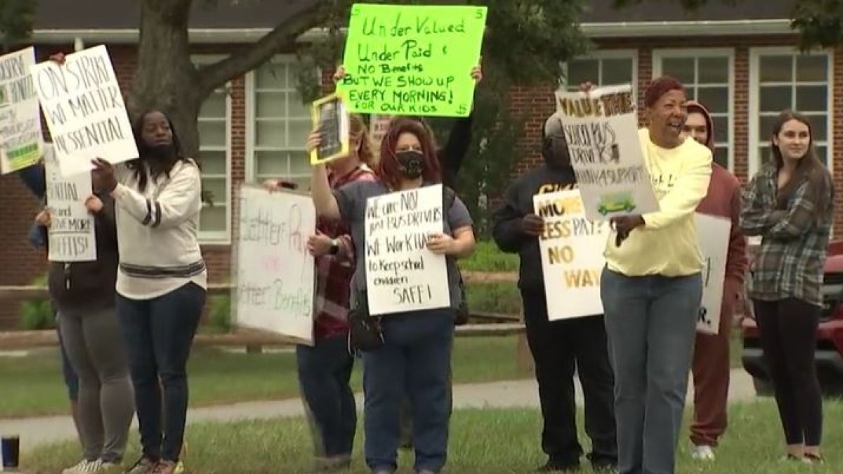 Calvert County School Bus Drivers Protest Worker Conditions – NBC4 ...
