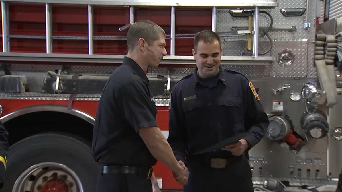 DC Firefighter Burned in Explosion Gives Award to Comrade Who Saved His ...