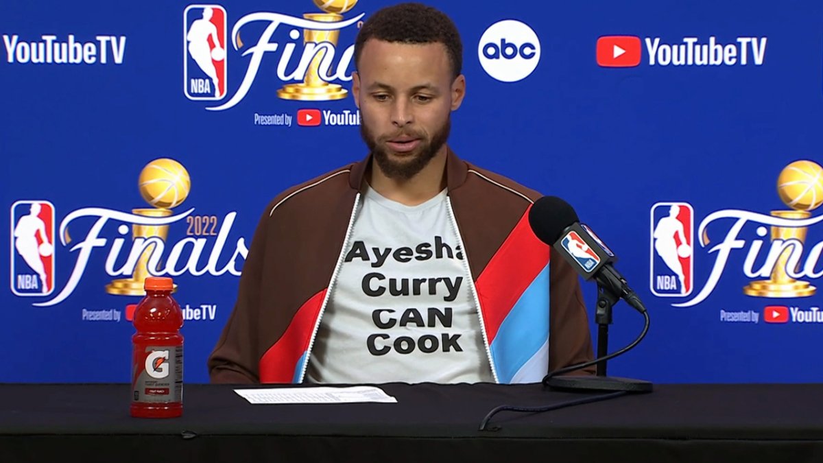Steph Curry Trolls Boston Bar With ‘Ayesha Curry Can Cook' Shirt ...
