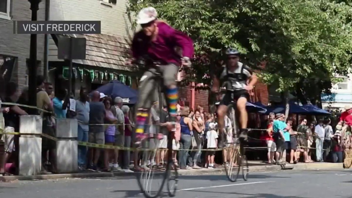 High-Wheel Bike Race Rolls Through Frederick – NBC4 Washington