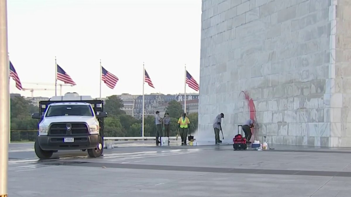 Washington Monument Cleanup Underway After Vandalism – NBC4 Washington