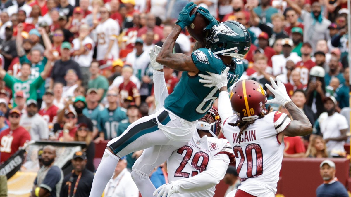 DeVonta Smith’s Career Day Highlights Commanders’ Secondary Issues ...