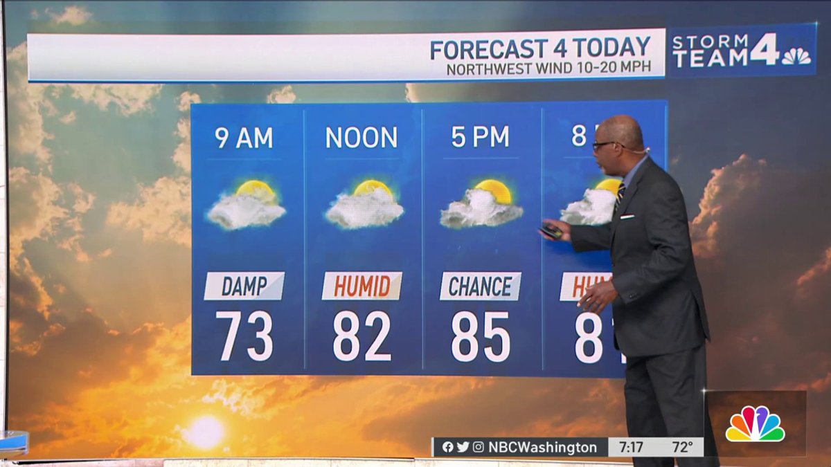 Storm Team4 Forecast: Humid Saturday – NBC4 Washington