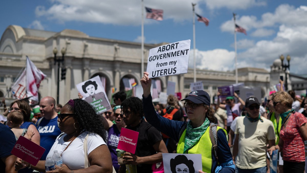 Rallies, speeches in DC mark one year since Roe v. Wade was overturned ...