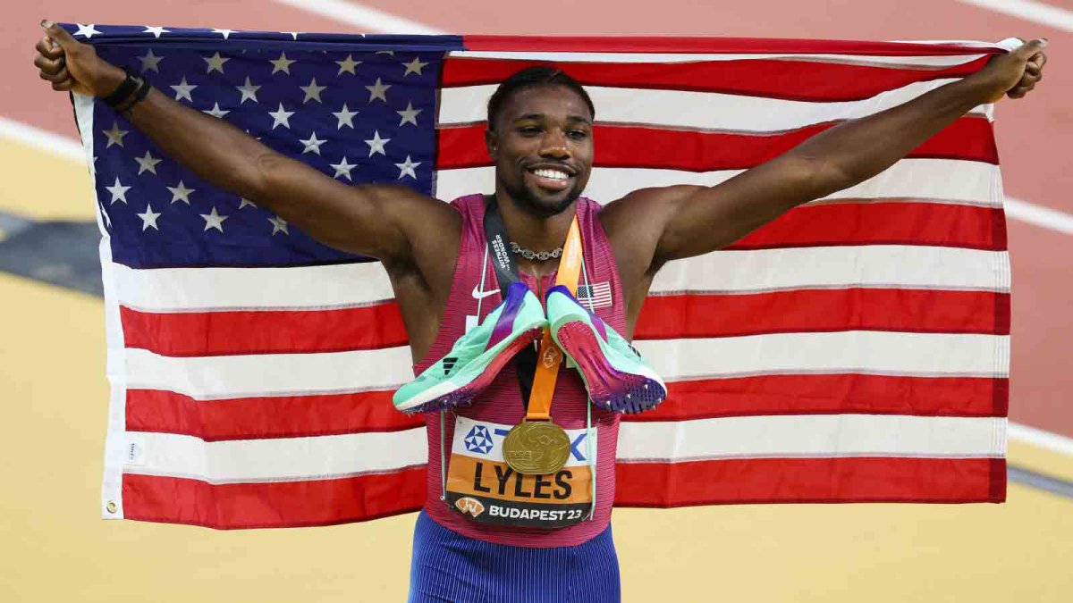 Noah Lyles becomes first men's sprinter to win 100m and 200m since ...