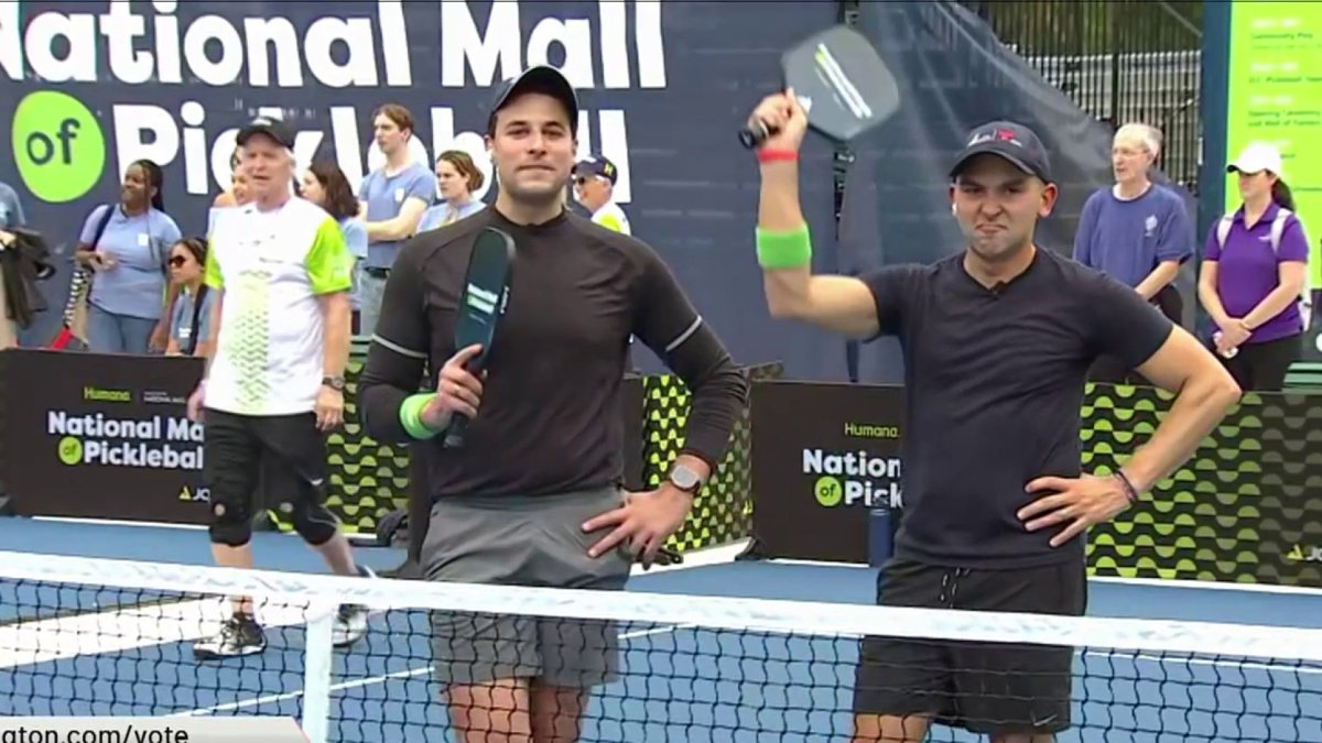 News4 plays in media pickleball tournament on the National Mall – NBC4 ...