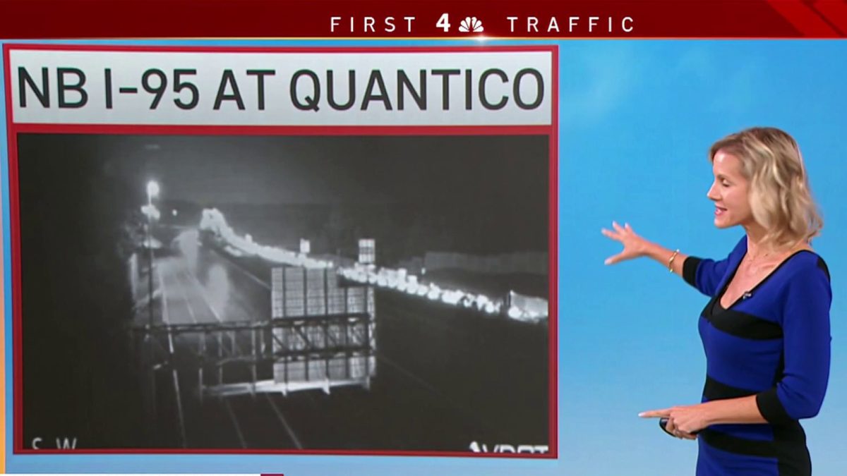 Crash blocks lanes and causes delays on I-95 at Quantico – NBC4 Washington