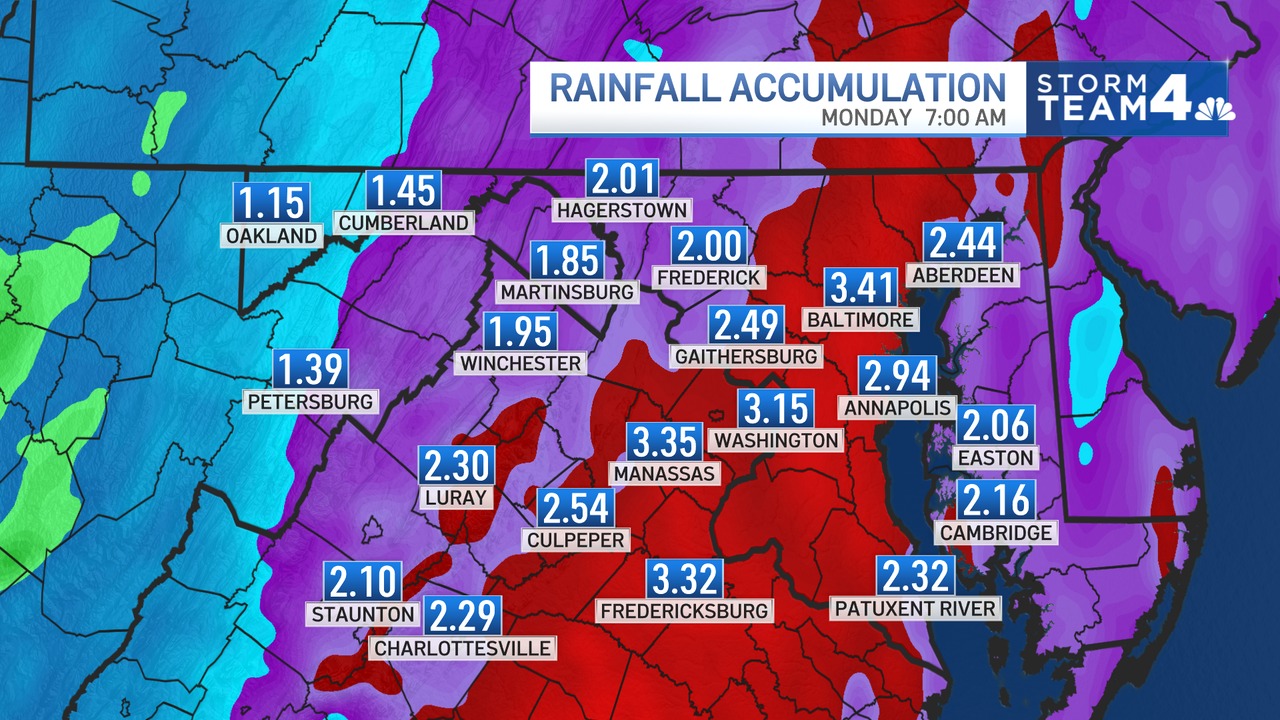 Weather Alert: Sunday rainstorm expected in Washington DC area – NBC4 ...