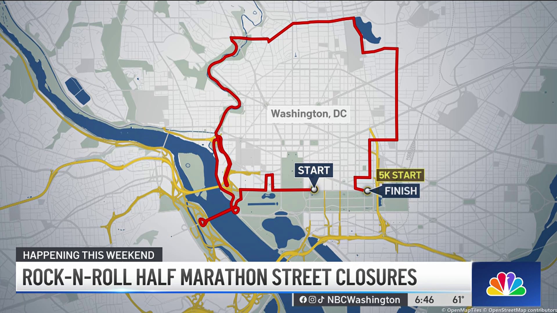 Washington DC road closures Friday, Saturday for Rock ‘n’ Roll Run ...