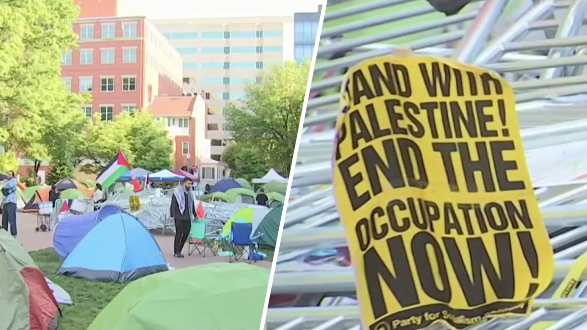 Israel-Hamas war protest continues at George Washington University ...