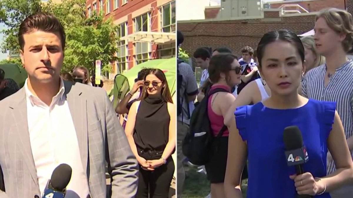 Dueling demonstrations on Israel-Hamas war held at George Washington U. – NBC4 Washington