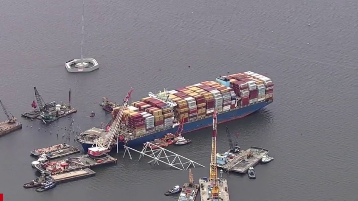 Crews working to refloat Dali cargo ship – NBC4 Washington