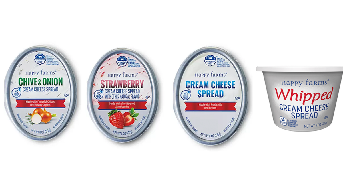 Aldi recalls Happy Farms cream cheese spreads over salmonella risk ...