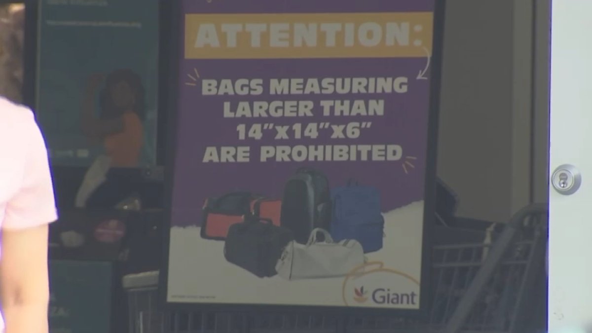 Giant bans large bags at Washington DC stores – NBC4 Washington