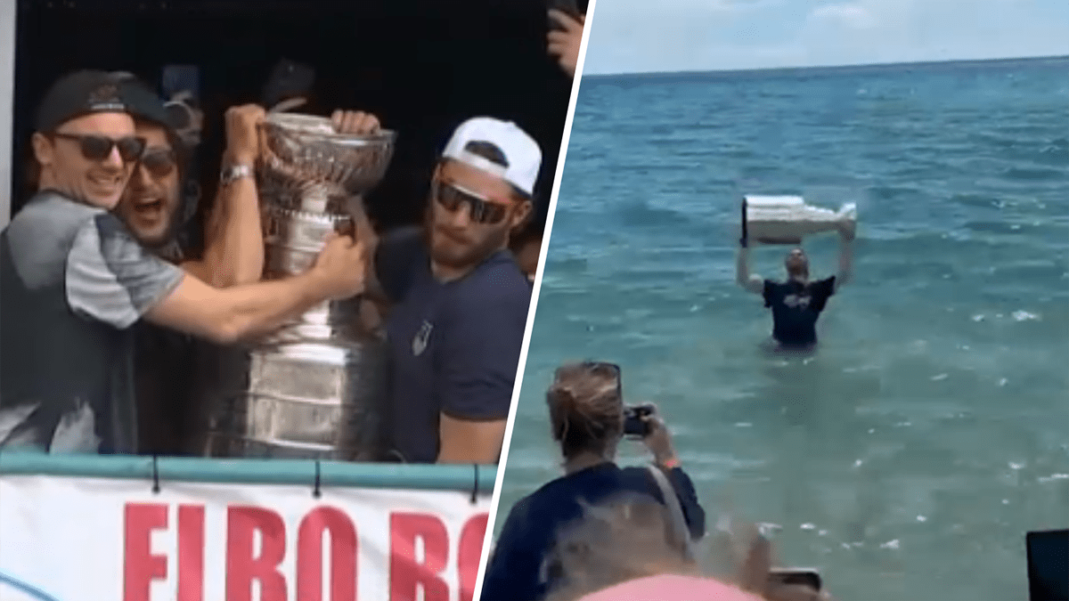 Panthers’ Tkachuk takes Stanley Cup into the ocean as wild celebration ...