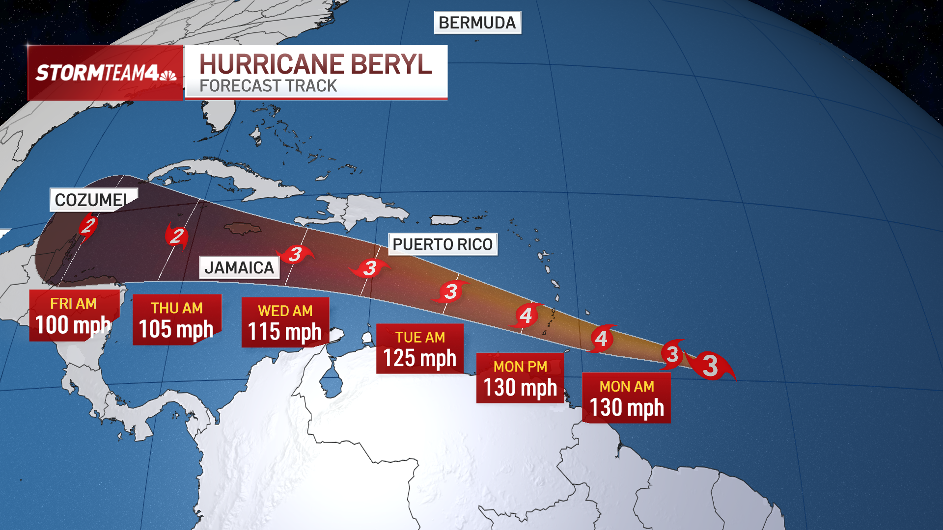 Hurricane Beryl closes in on southeast Caribbean – NBC4 Washington