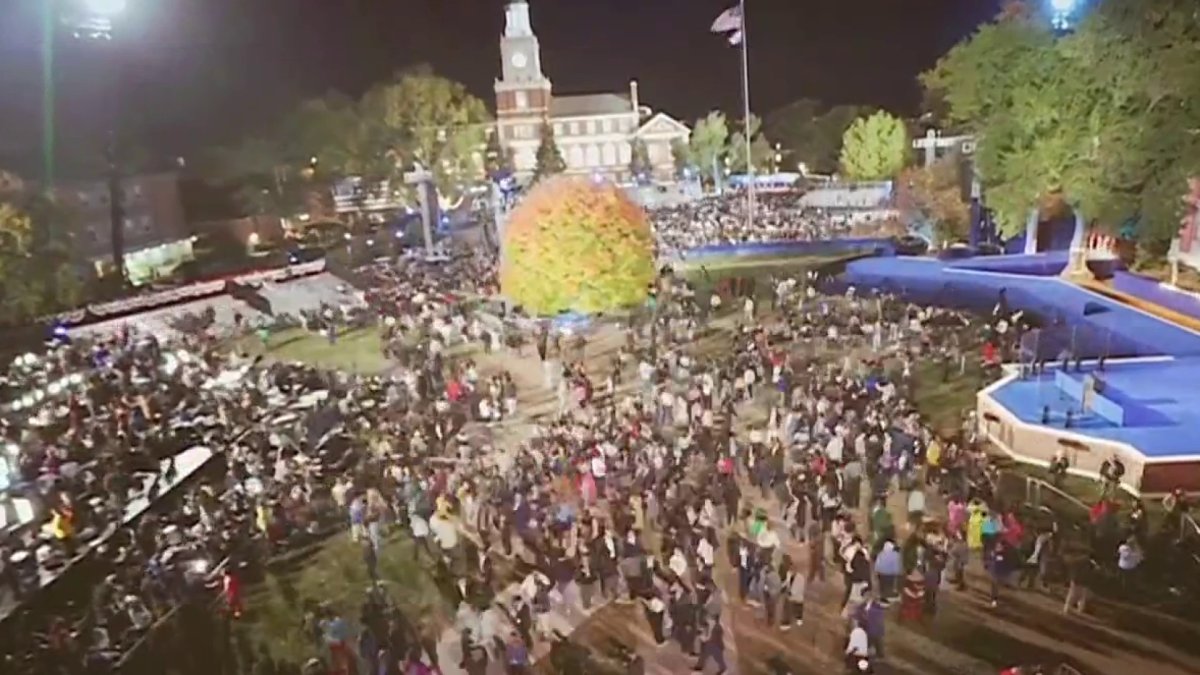 Time-lapse video shows Harris’ crowd dispersing at Howard University ...