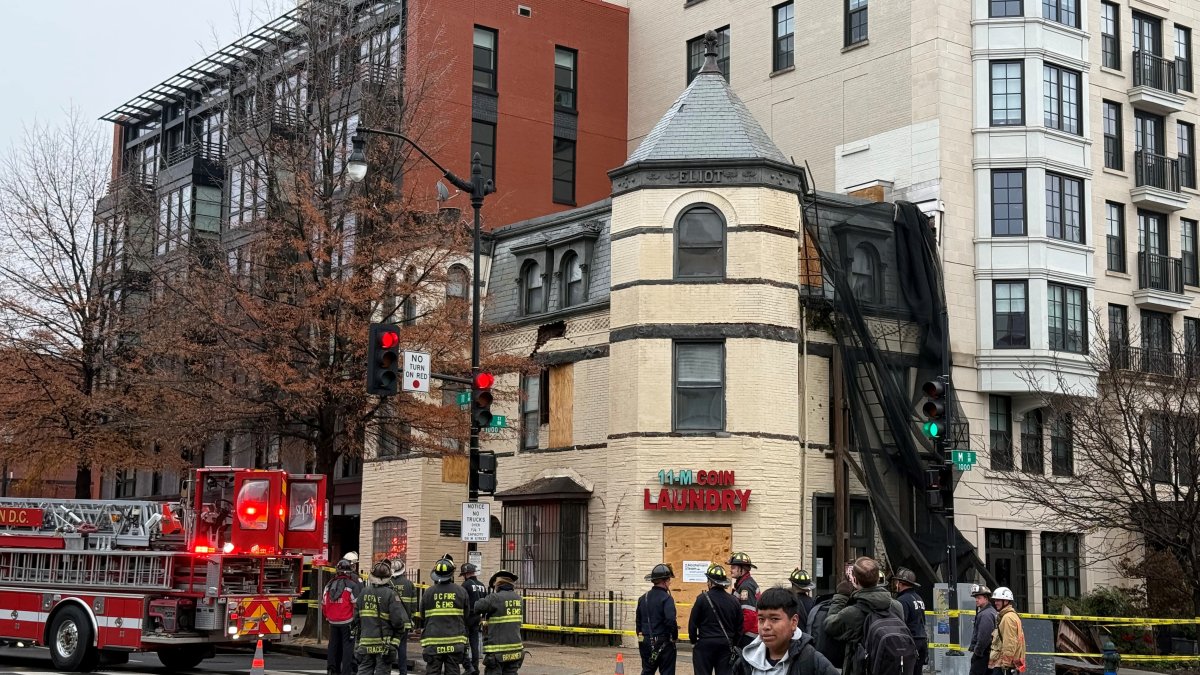 Vacant building collapses at 11th and M streets NW – NBC4 Washington