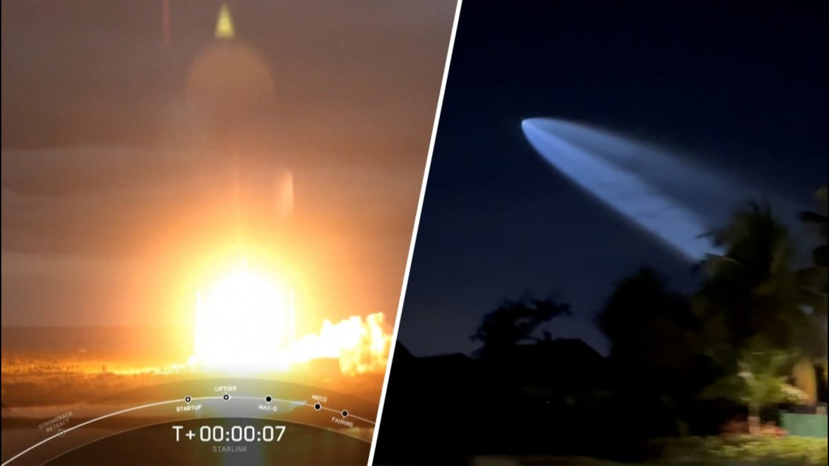 SpaceX’s rocket captured flying over Atlantic Ocean after historic ...