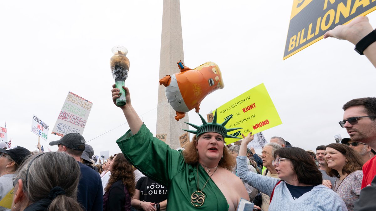 Protesters tee off against Trump, Musk in rallies across US – NBC4 ...