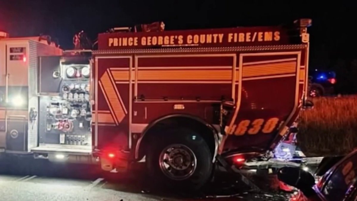 Driver rams into Prince George’s County fire truck on Route 50 – NBC4 ...