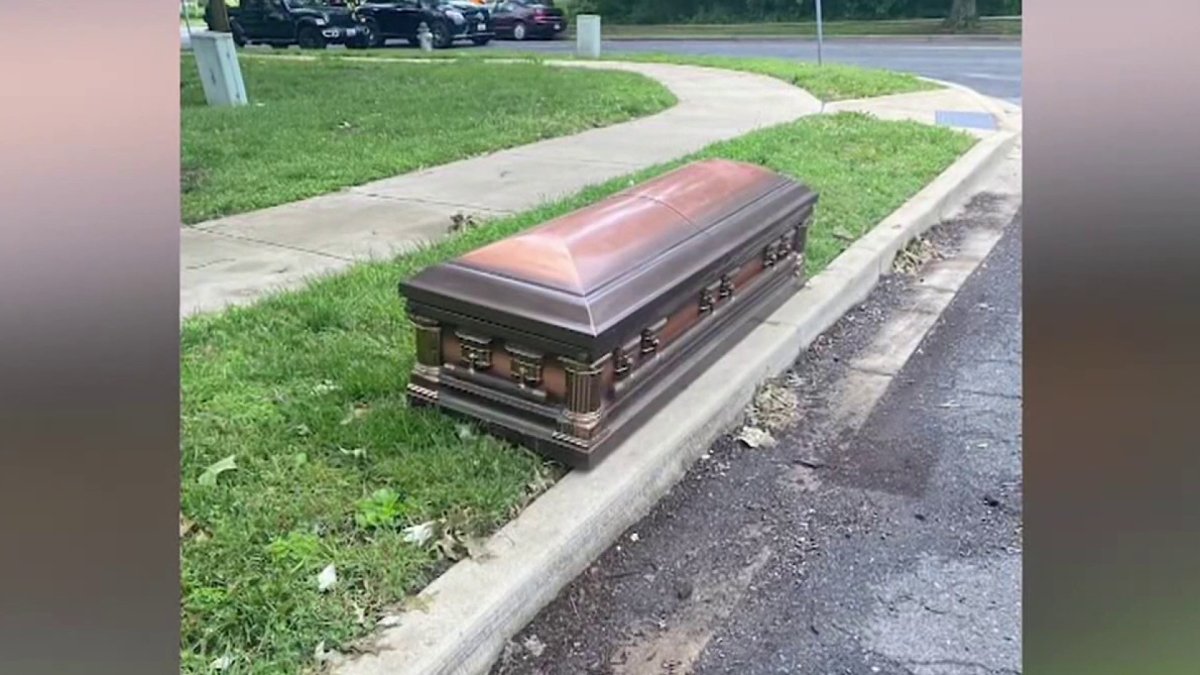 Mystery casket found on side of road in Upper Marlboro – NBC4 Washington