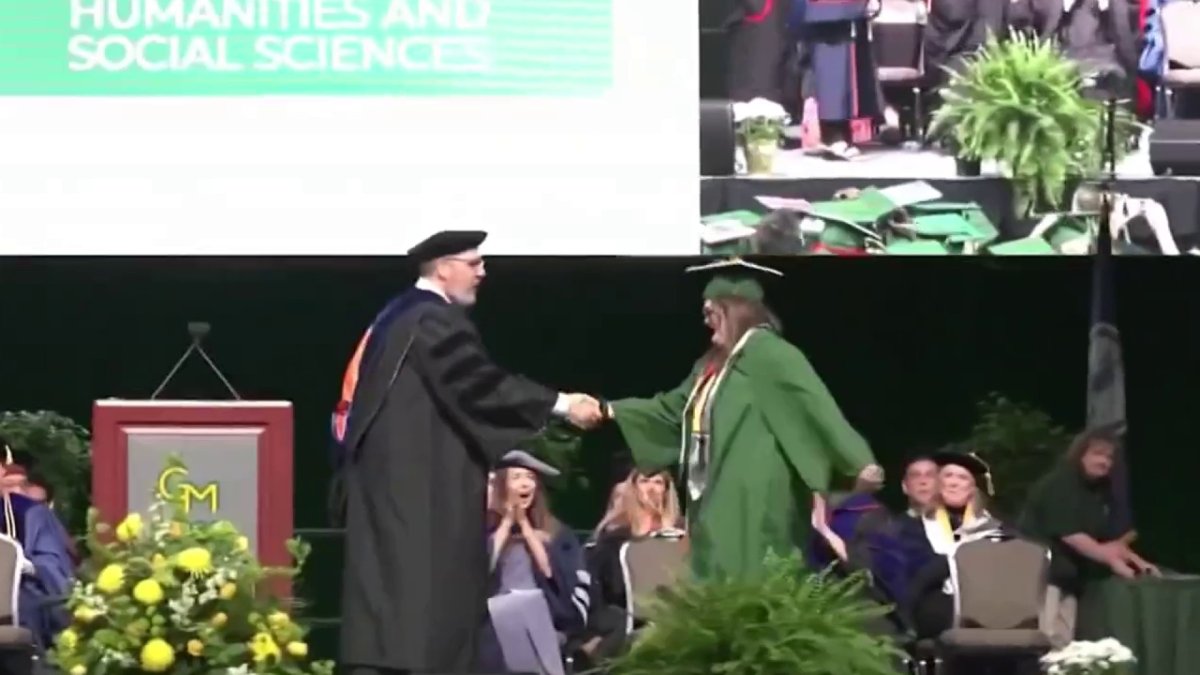 Inspiring GMU grad overcomes condition to walk across stage – NBC4 ...