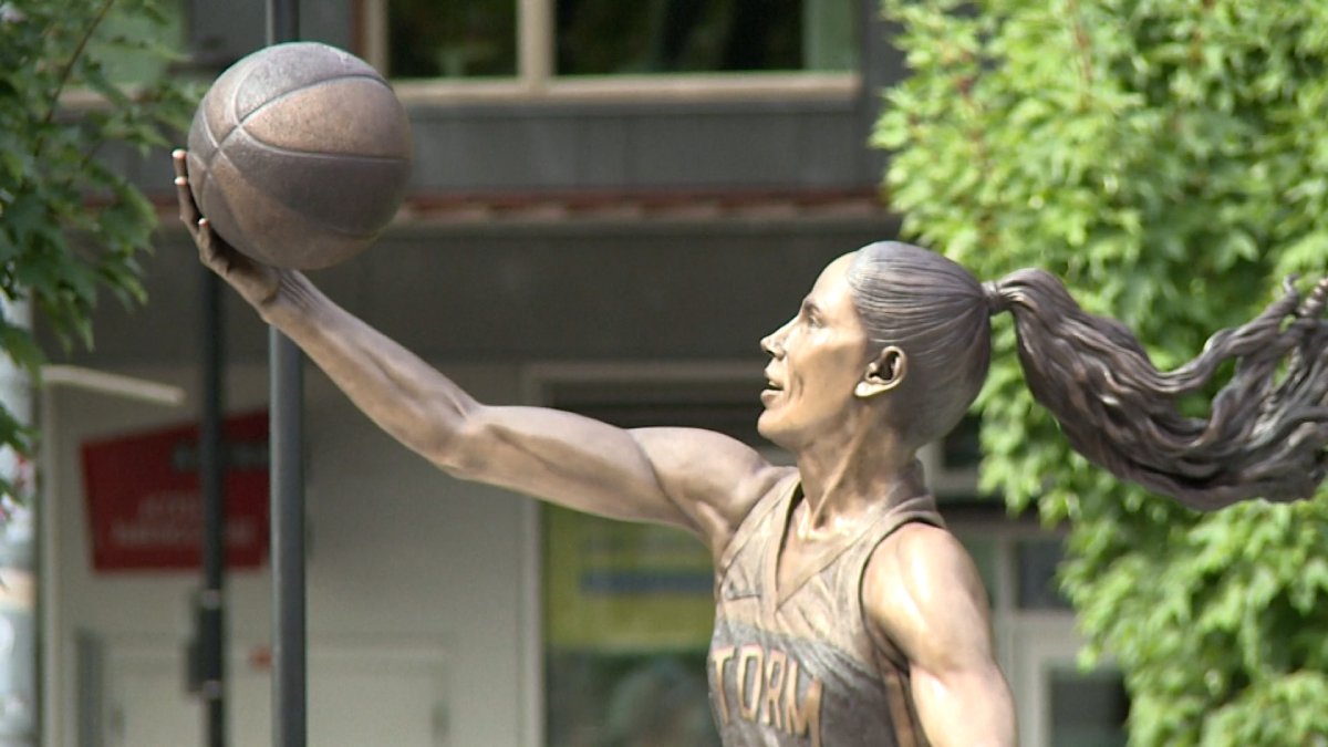 See WNBA legend Sue Bird’s history-making statue – NBC4 Washington