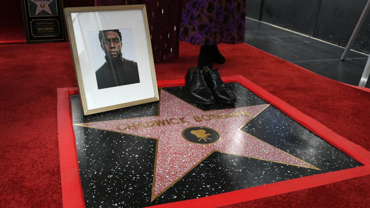 Walk of Fame star posthumously honoring Chadwick Boseman unveiled ...