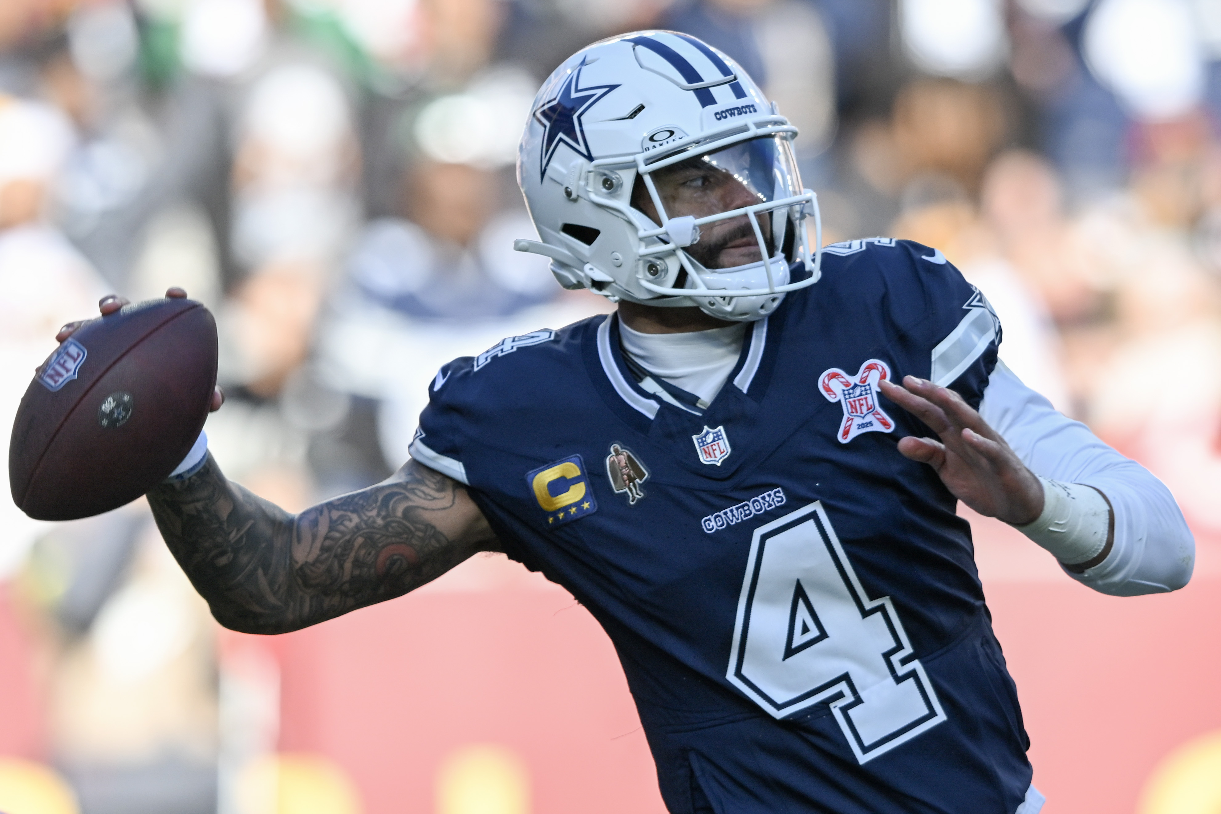Dak Prescott leads Cowboys past skidding Commanders in Christmas game ...