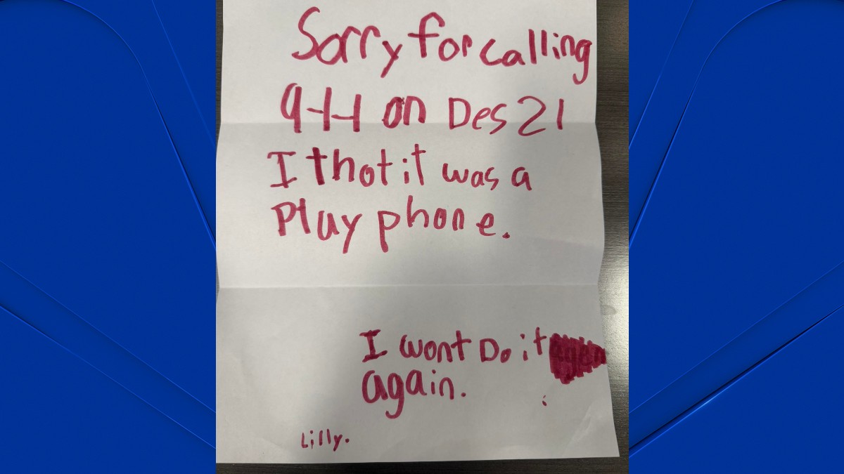 Girl sends North Haven police adorable apology letter for accidental ...