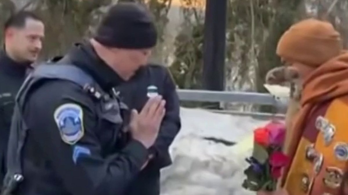 ‘We show respect’: DC police officer goes viral for greeting monks with ...
