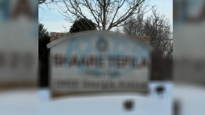 Antisemitic messages spray-painted on signs at Maryland synagogue ...