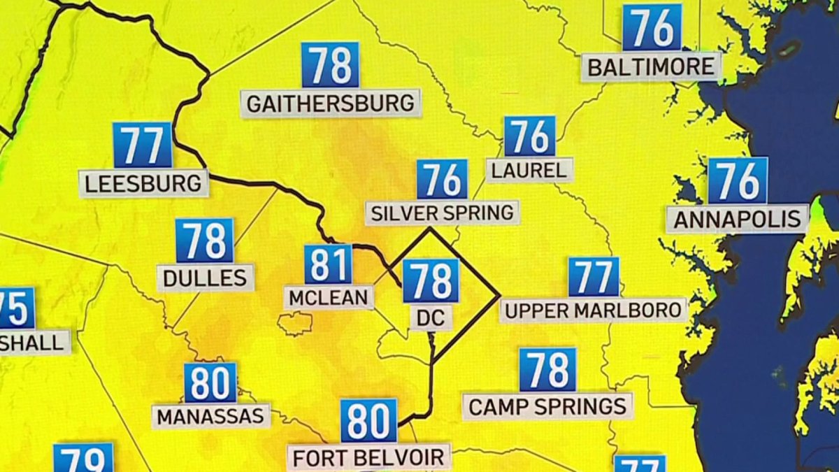 NBC4 Forecast: June begins warm near 80° – NBC4 Washington