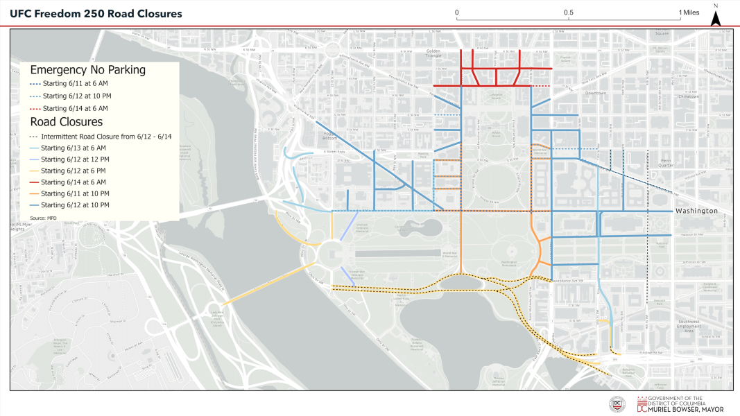 DC road closures planned for White House UFC fight. See a map. – NBC4 ...