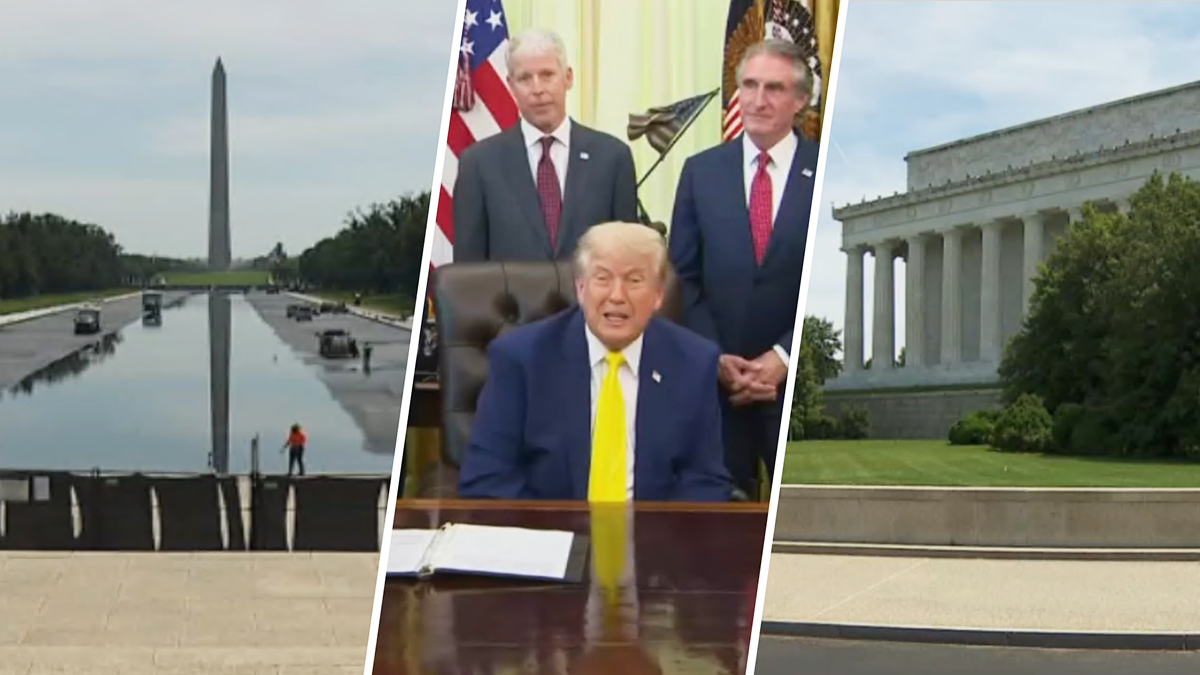Lincoln Memorial promenade, Reflecting Pool: Trump transforms DC – NBC4 ...